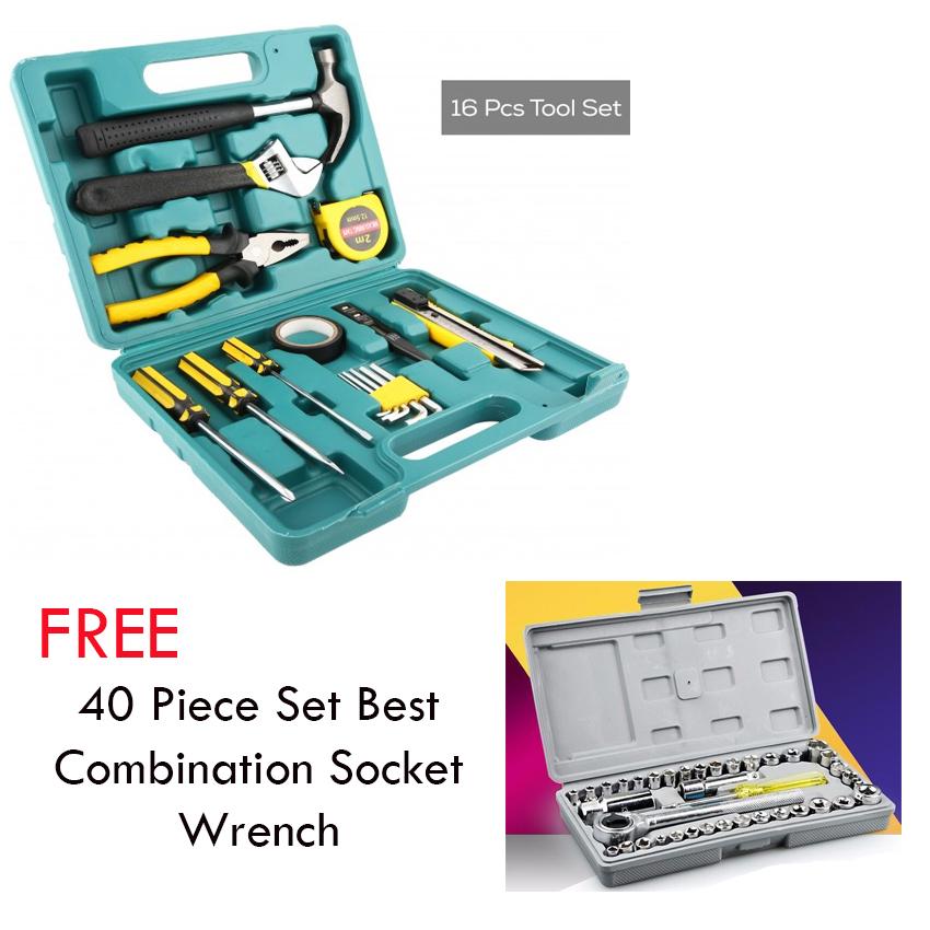 NEW Small Tool Kit Mini Portable Tool Set Home Repair Hand Tool Kit w ...
