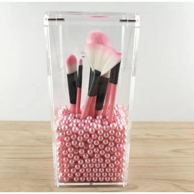 Makeup Brush Container With Lid | Saubhaya Makeup