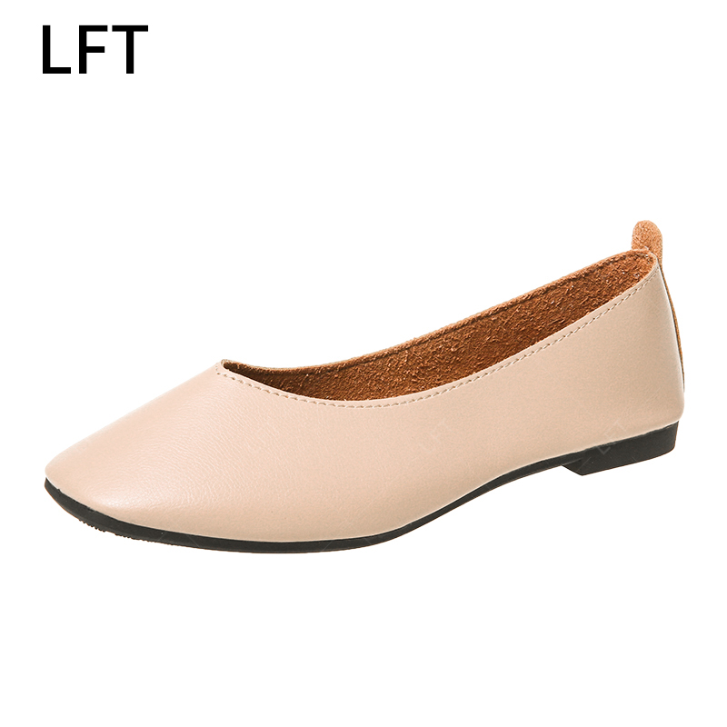 LFT Soft PU Leather Flat Bottom Casual Shoes