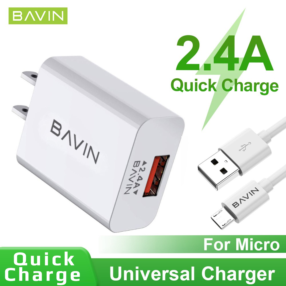 BAVIN PC516 Fast Charger Mini Universal Charger Quick Charger for Micro ...