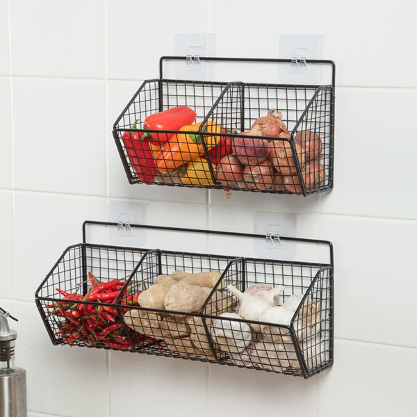 (in stock) Wall Mounted Kitchen Racks Spice Storage Holder Organizer ...