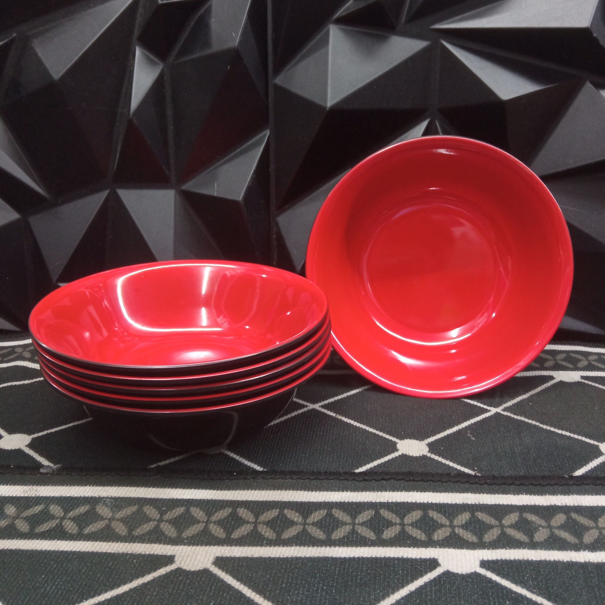 Melamine Plate Red Lacquer