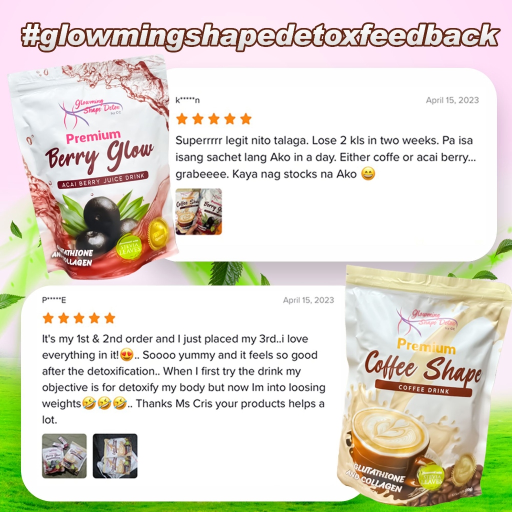 CRIS COSMETICS Glowming Shape Coffee And Acai Berry Juice Drink 10 Sac ...