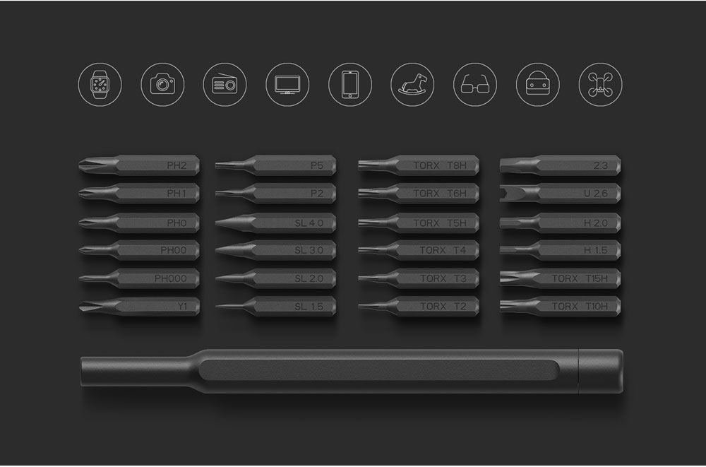 Xiaomi Mijia Wiha Κατσαβίδι με 24 Μύτες Ακριβείας Screwdriver Kit - Gadgeta