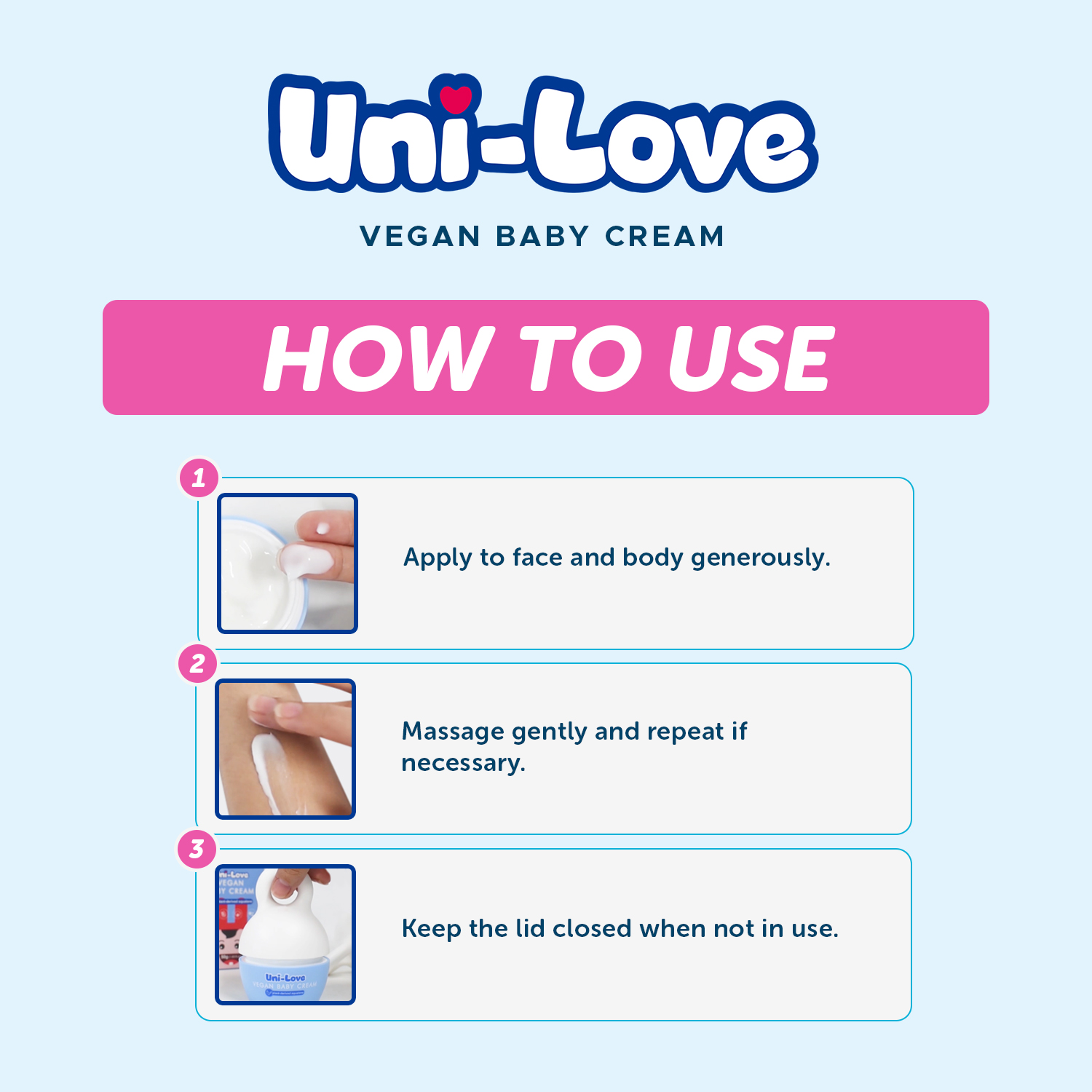 UniLove Vegan Baby Cream 50g Pack of 1