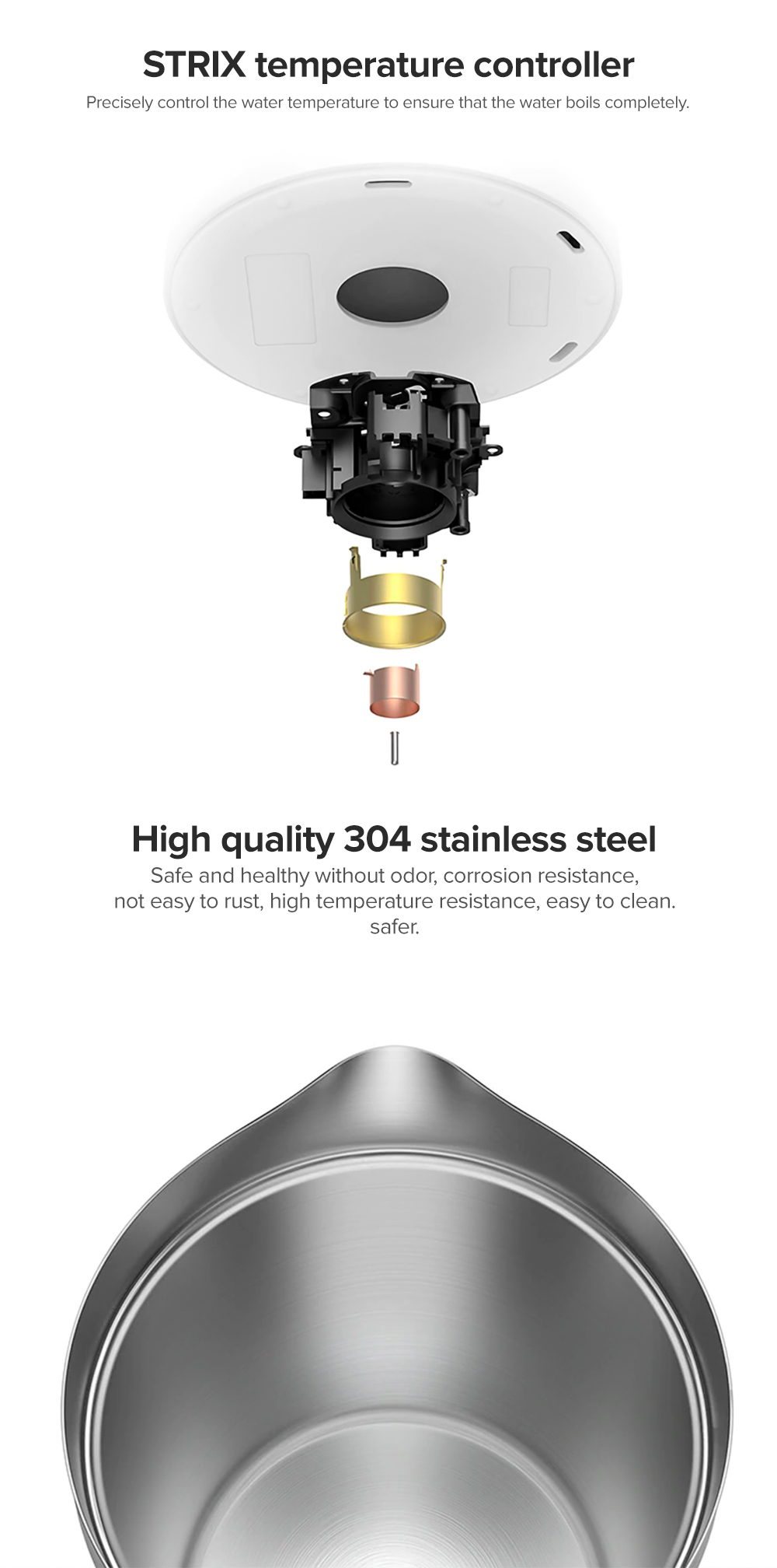 Xiaomi Smart Electric Kettle Pro 1800W Fast Boiling 1.5L Stainless ...