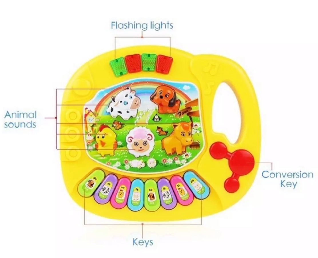 Kids Musical Instrument Toy Animal Farm Music Piano Musical Educational ...