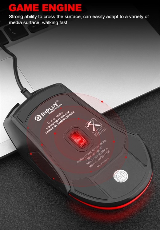 INPLAY M066-B HOLLOW STYLE MOUSE BLACK | PC Worth