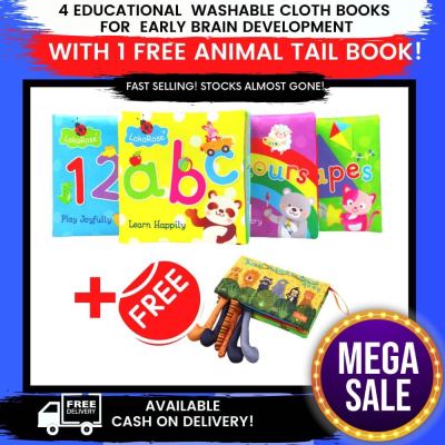 Lazada Birthday Sale! 5PCS Educational Cloth Books Free Shipping