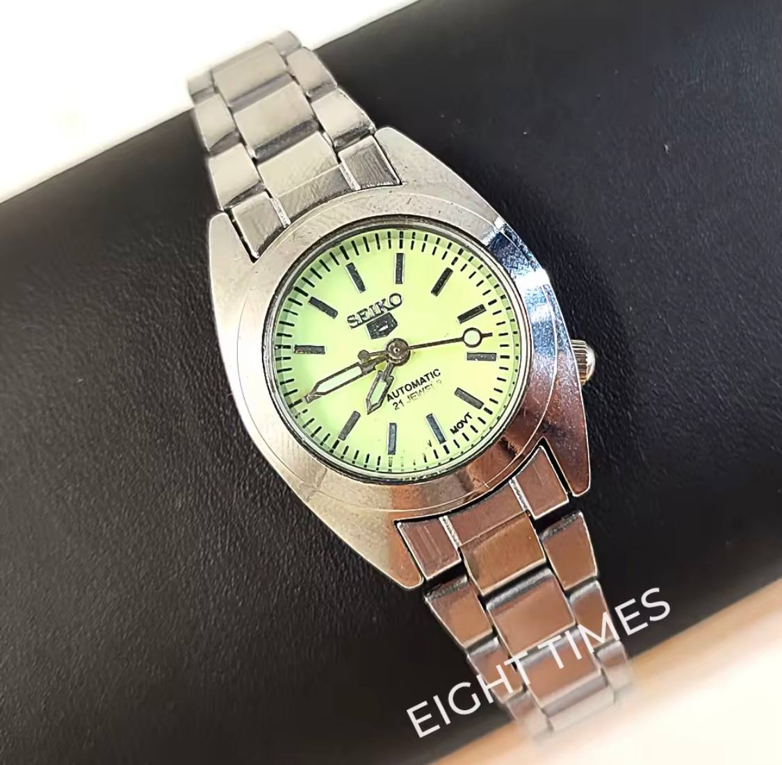 Seiko 5 Quartz SILVER Lumibrite Stainless Steel Watch for Men and Women