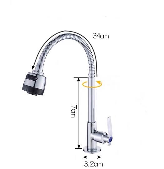 Kitchen Faucets Flexible Sprayer Single Cold Kitchen Sink Faucet ...