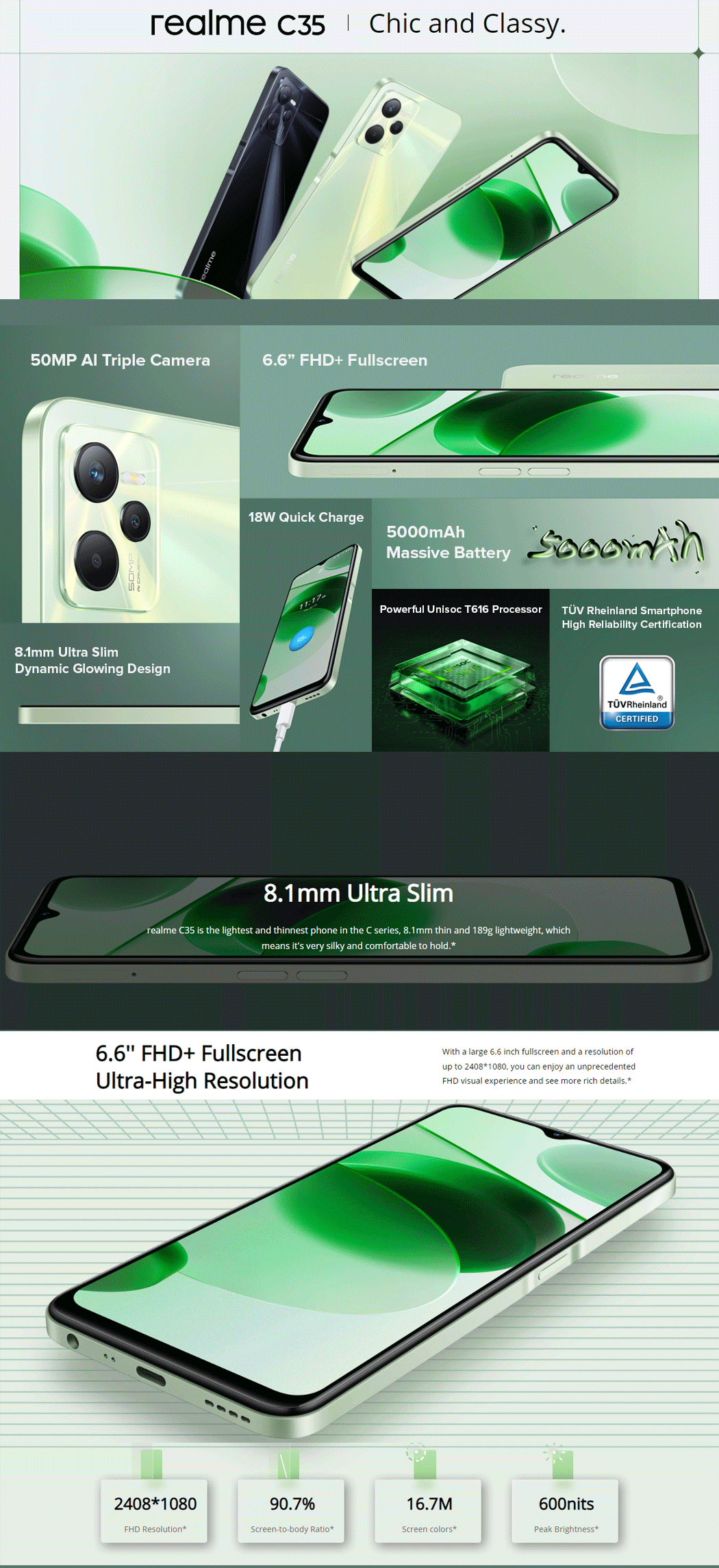 Realme C35 original cellphone big sale 2022 android smart phone 4GB RAM ...