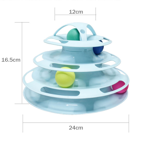 [Pety Box] Cat Interactive Toy Turntable Play Disc Ball Chase on Circle ...