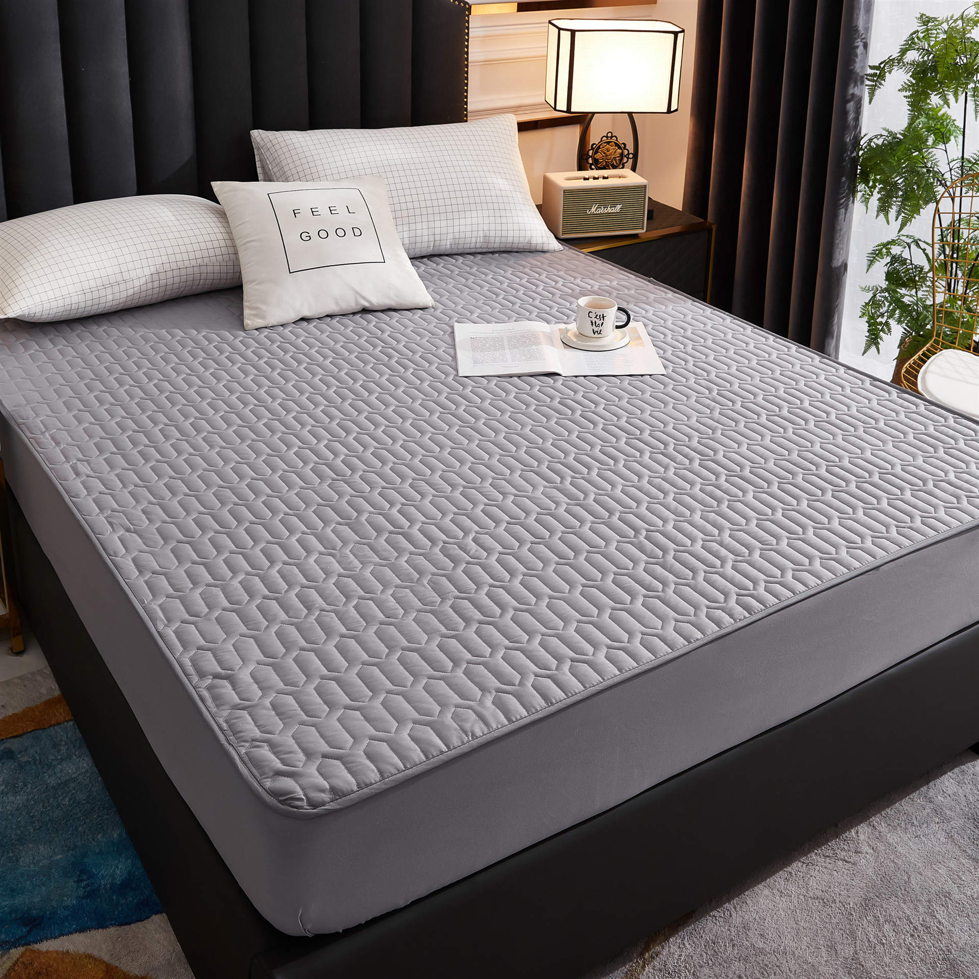 DreaMe Waterproof Fitted Mattress Protector Cadar Cotton Single Doucle ...
