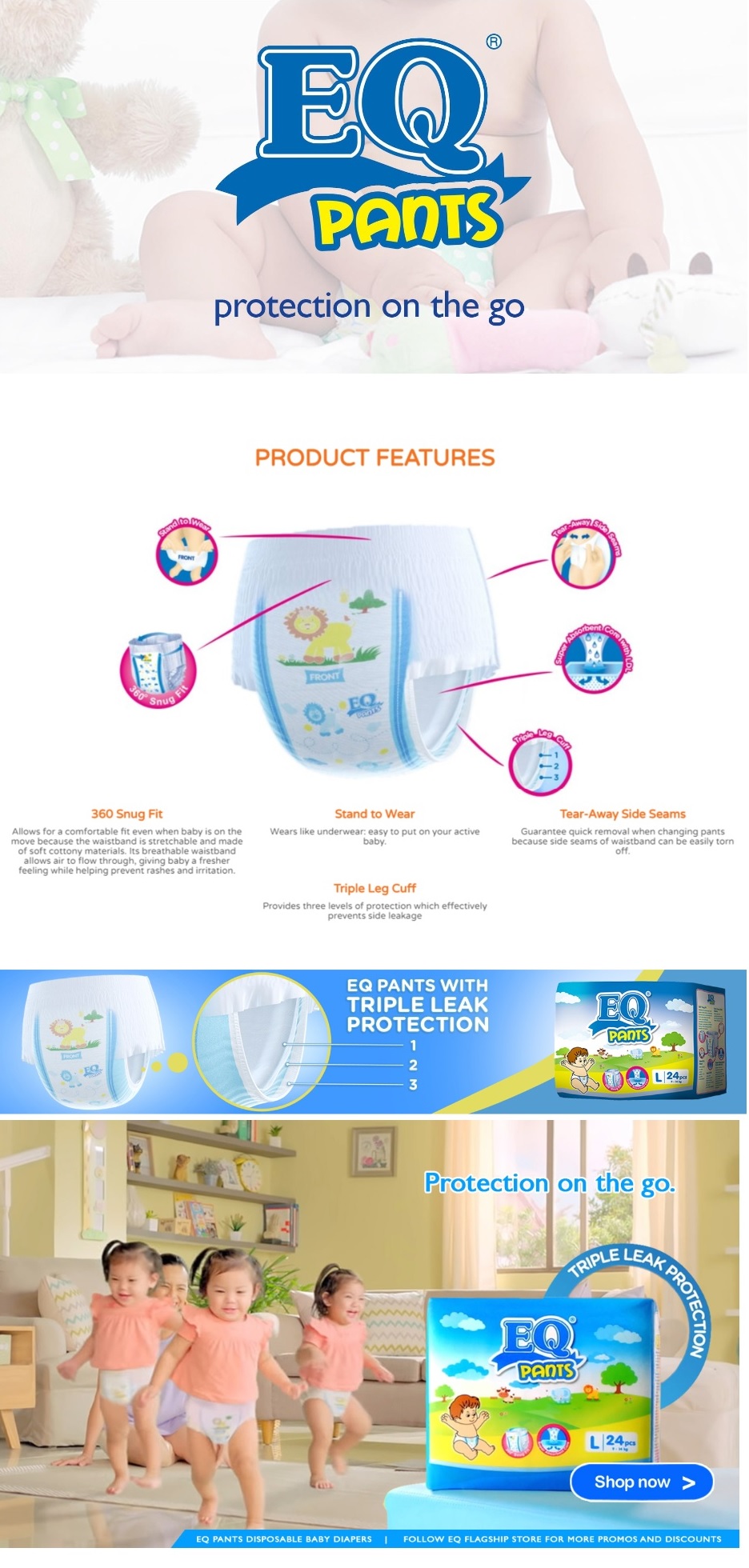 EQ Diapers and Wipes Pants Mega Pack | edamama