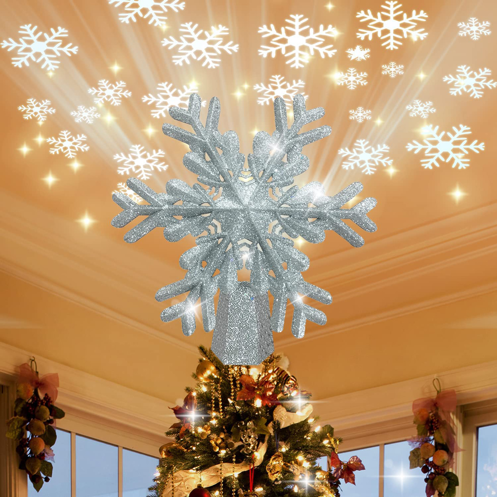 Balhvit Christmas Tree Topper Lighted With Adjustable Rotating LED ...