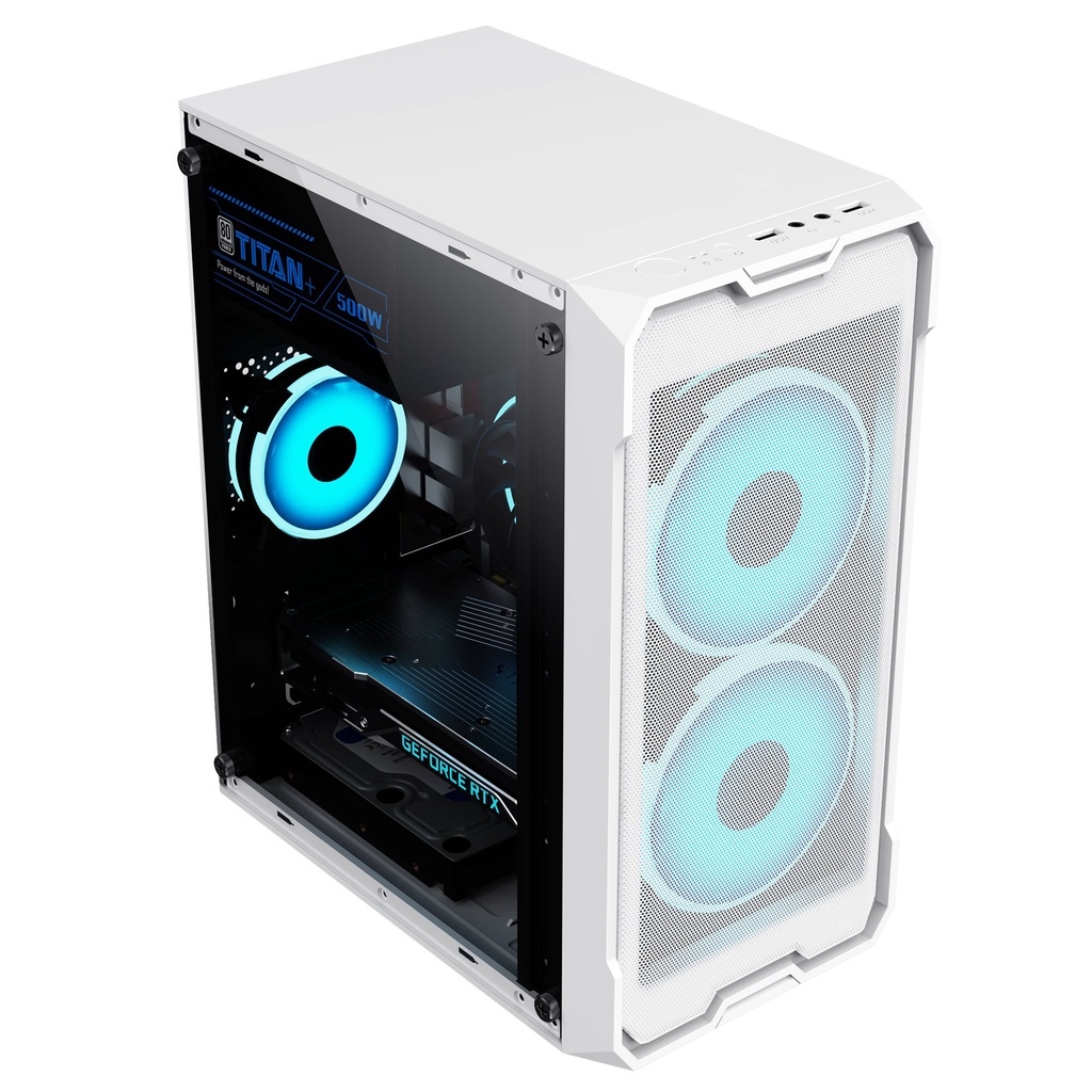 KENLEI KEYTECH T100 Tempered Glass Gaming PC / Desktop Case MICRO ATX ...