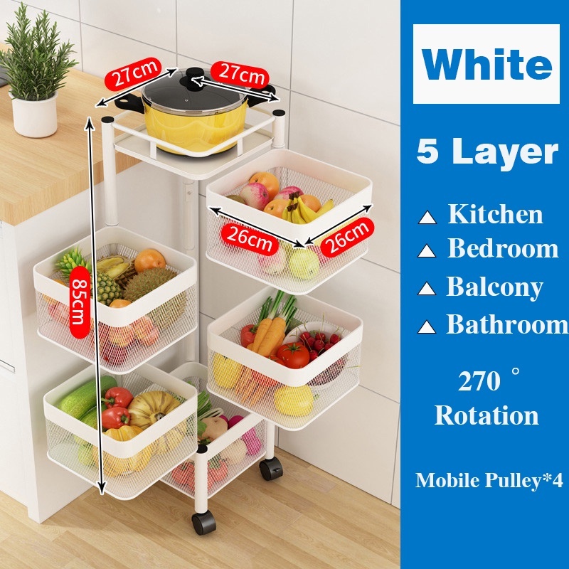 Kitchen corner square rack rotatable floor storage rack storage rack ...