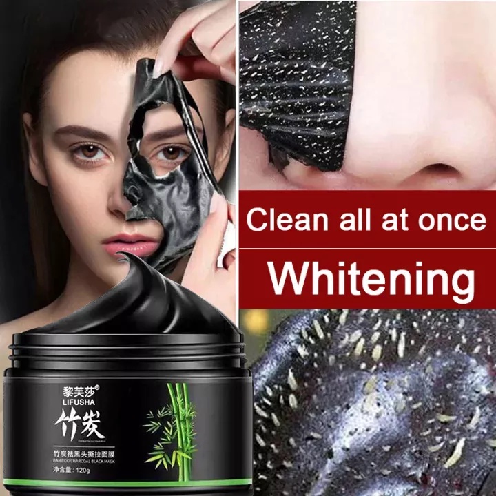 Bamboo Charcoal Blackheads Removal Mask Nose Deep Clean Acne Treatment